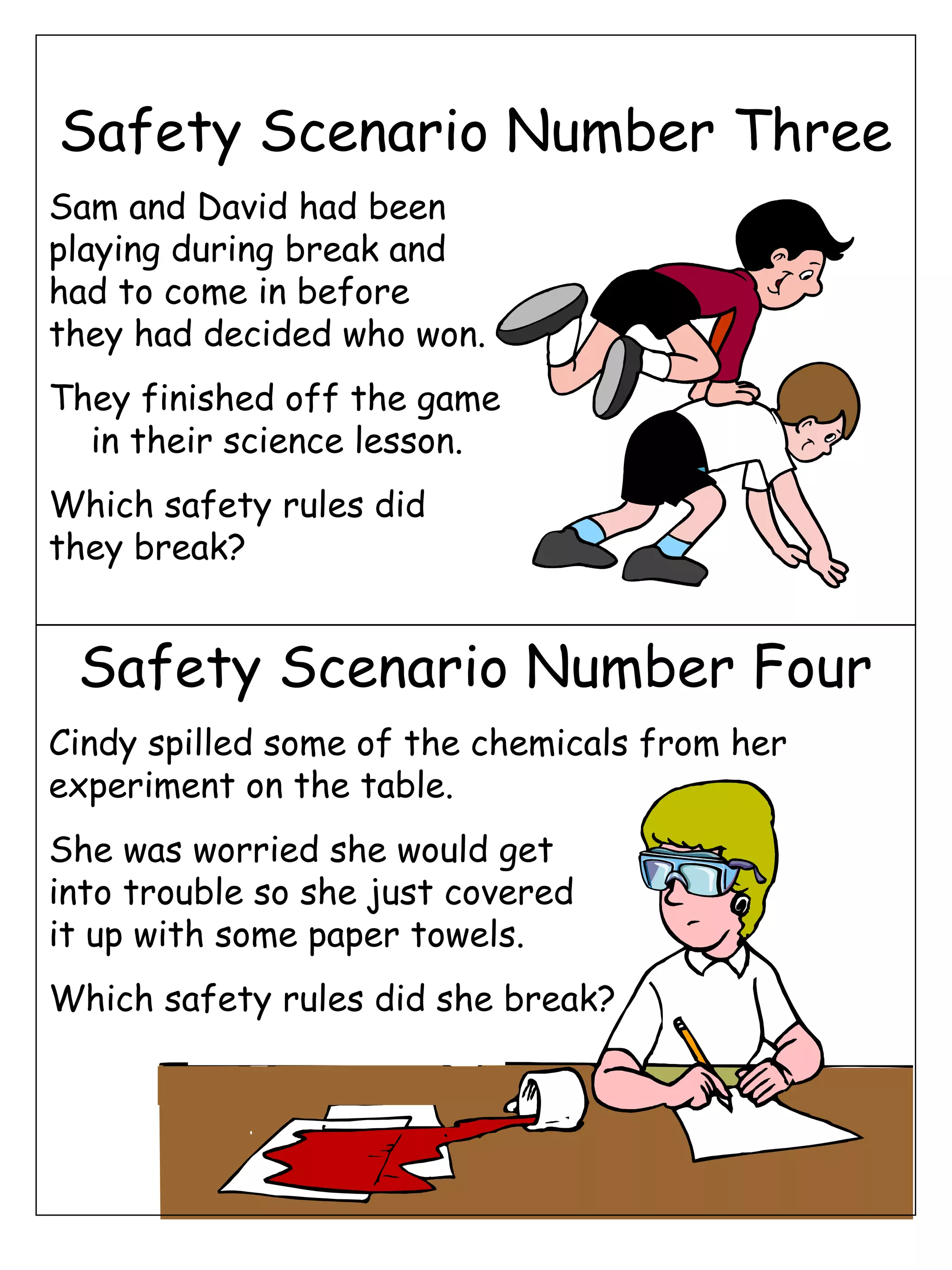 KS3 Science - safety game scenarios | PPT