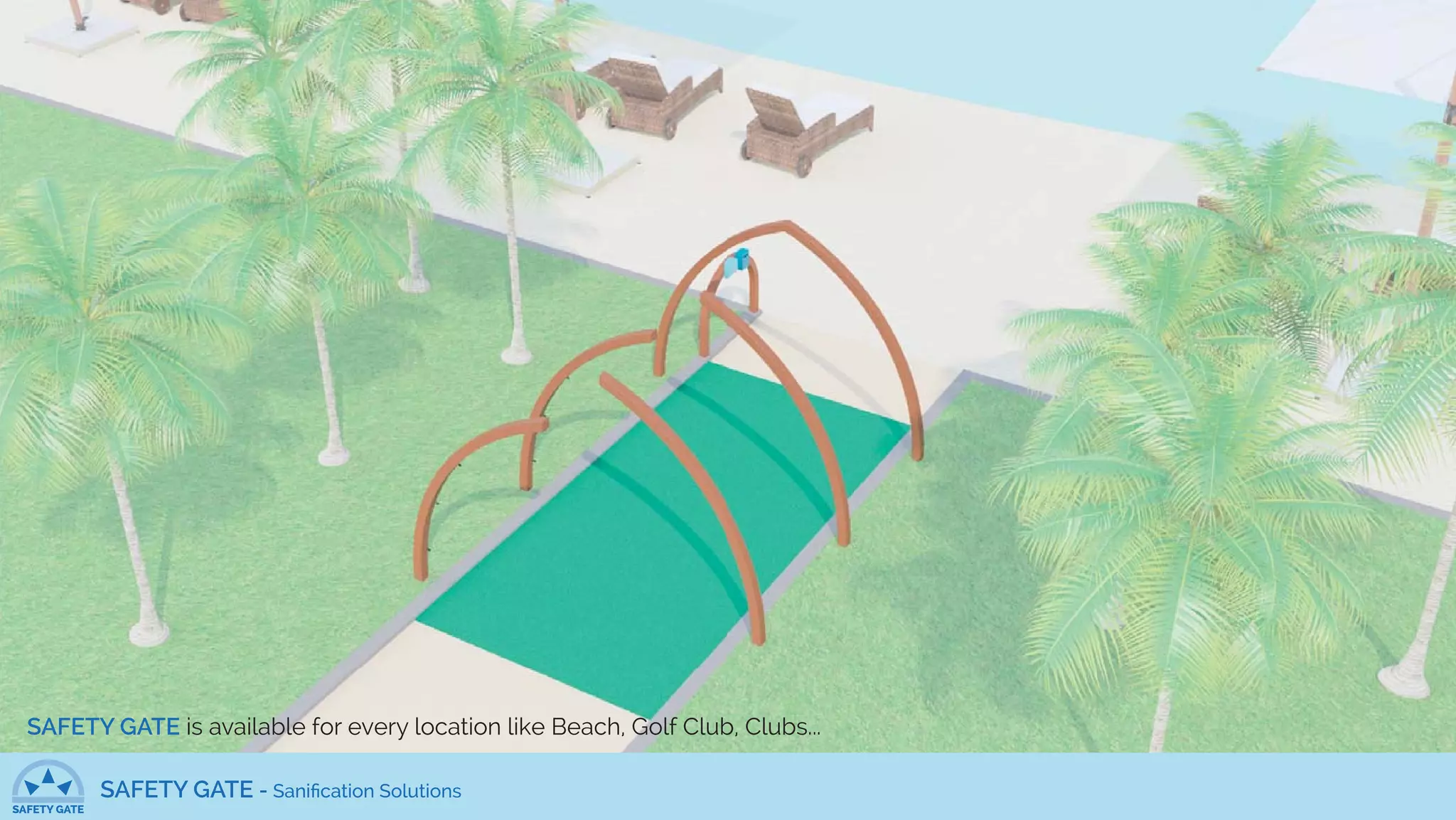 Safety gate sanification solutions perminent arch and inflatable ...