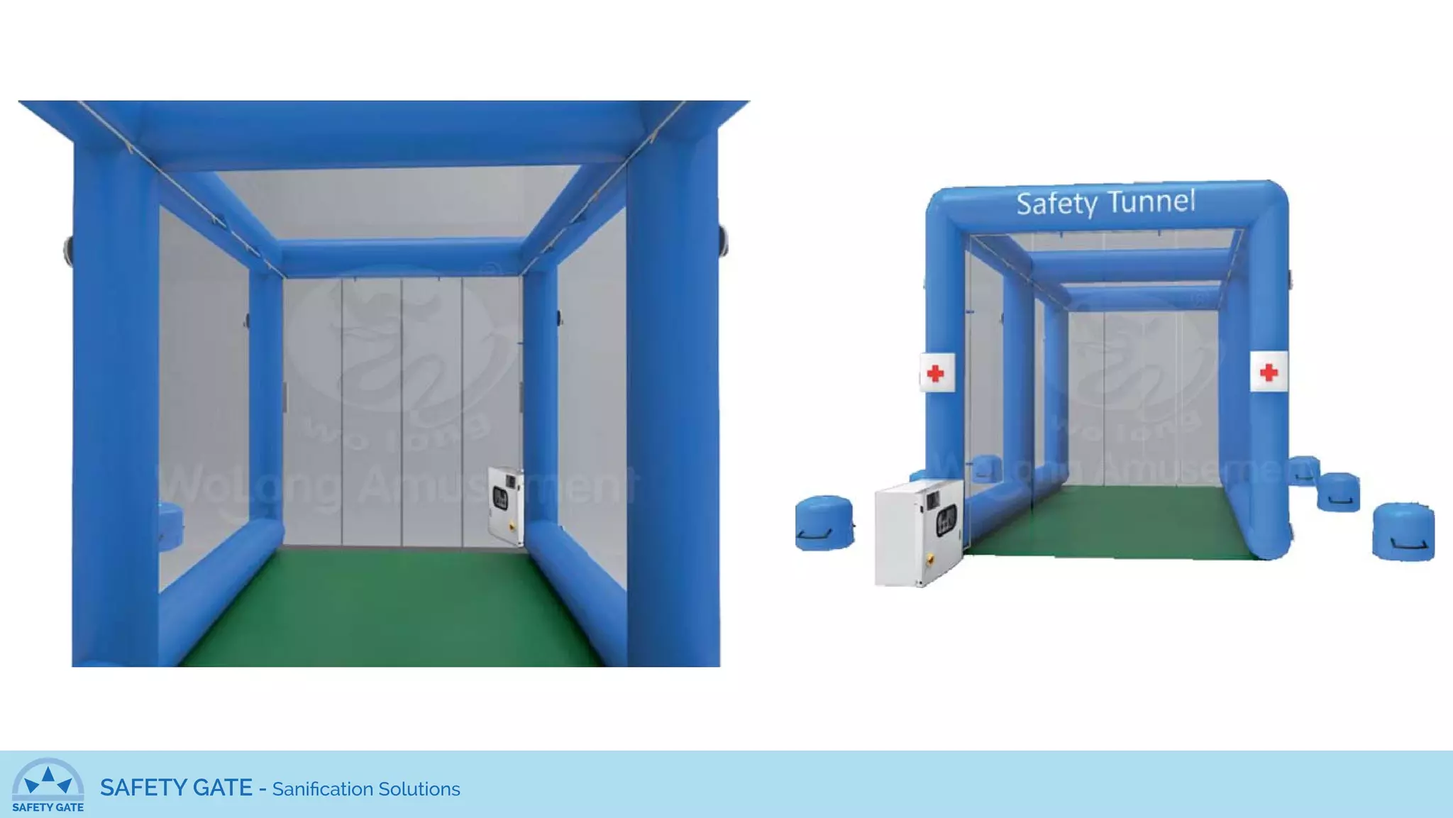 Safety gate sanification solutions perminent arch and inflatable solution | PPT