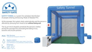 Safety gate sanification solutions perminent arch and inflatable ...