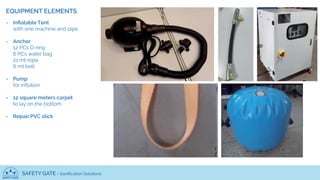 Safety gate sanification solutions perminent arch and inflatable ...