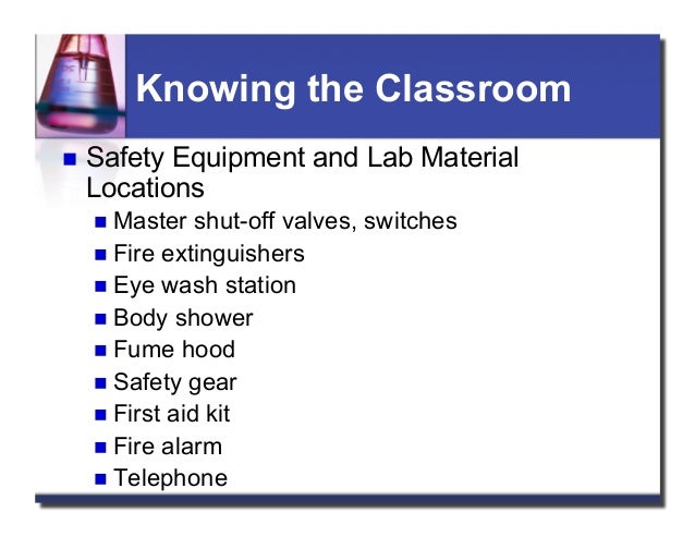 Classroom Science Safety Equipment