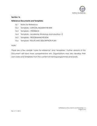 Safety guidelines by ec 16 reference documents and templates r1 | PDF