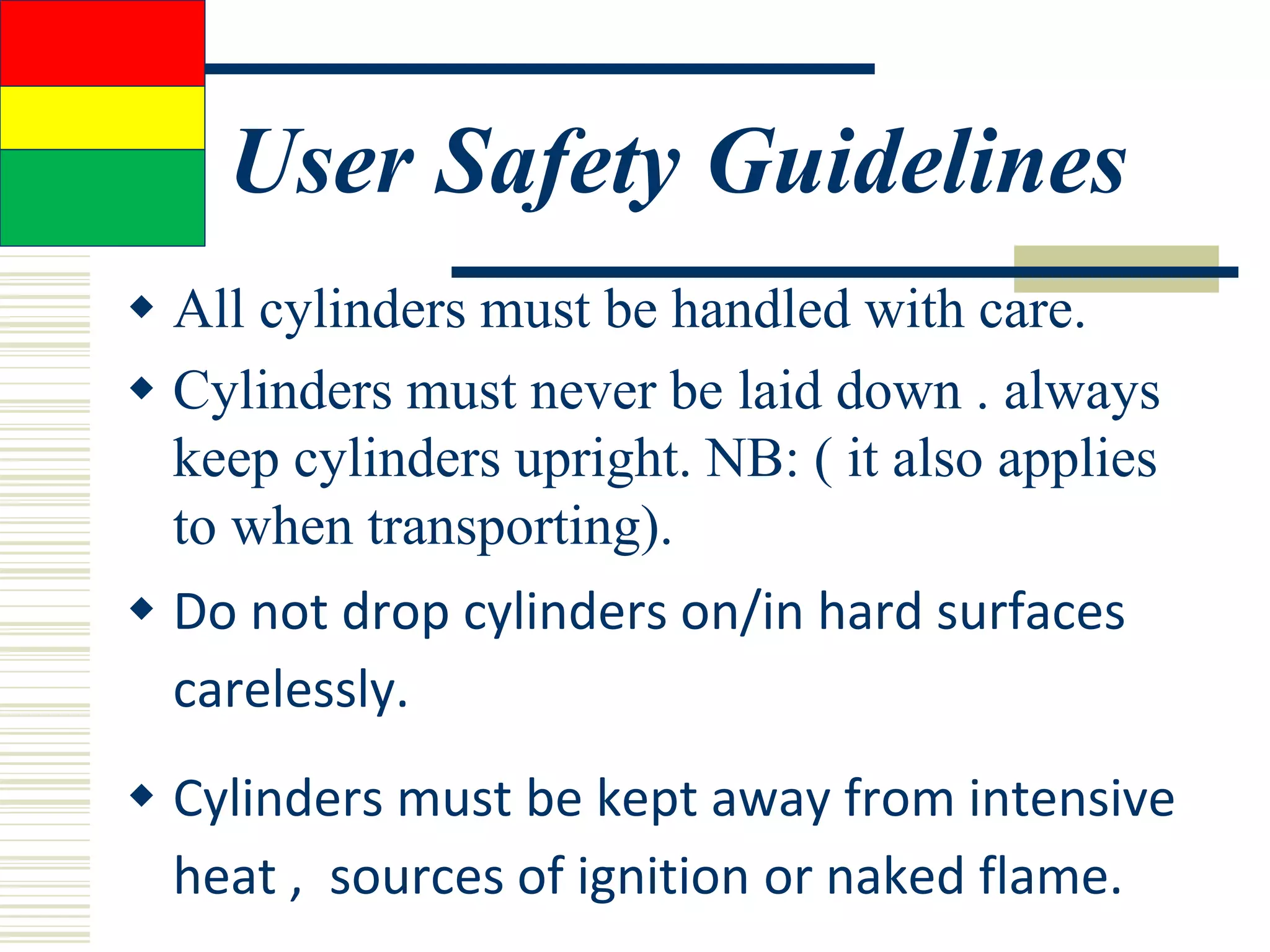 Safety guidelines for (lpg) cylinders. | PPTX