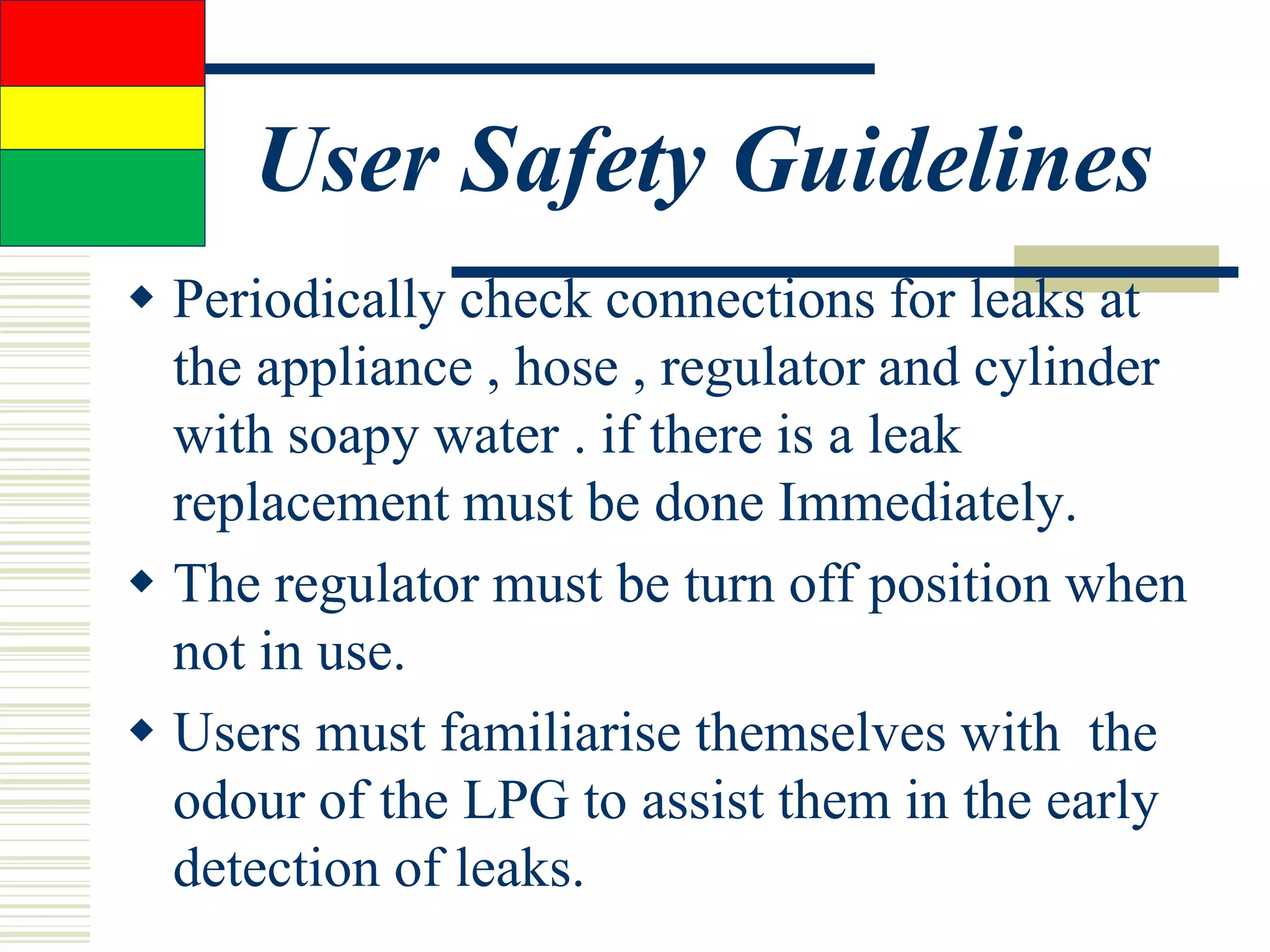 Safety guidelines for (lpg) cylinders. | PPTX
