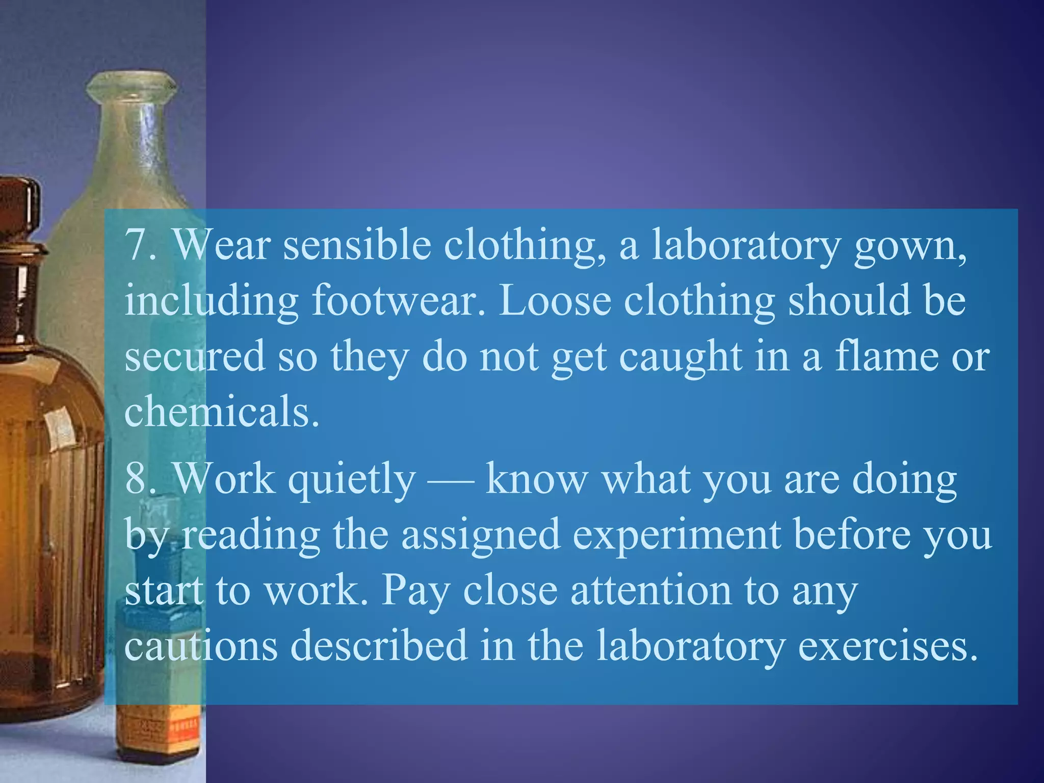 Safety Guidelines in the Laboratory | PPTX
