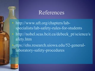 Safety Guidelines in the Laboratory | PPTX