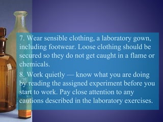 Safety Guidelines in the Laboratory | PPT