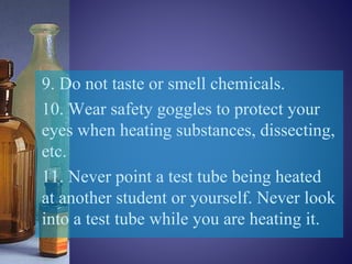 Safety Guidelines in the Laboratory | PPTX