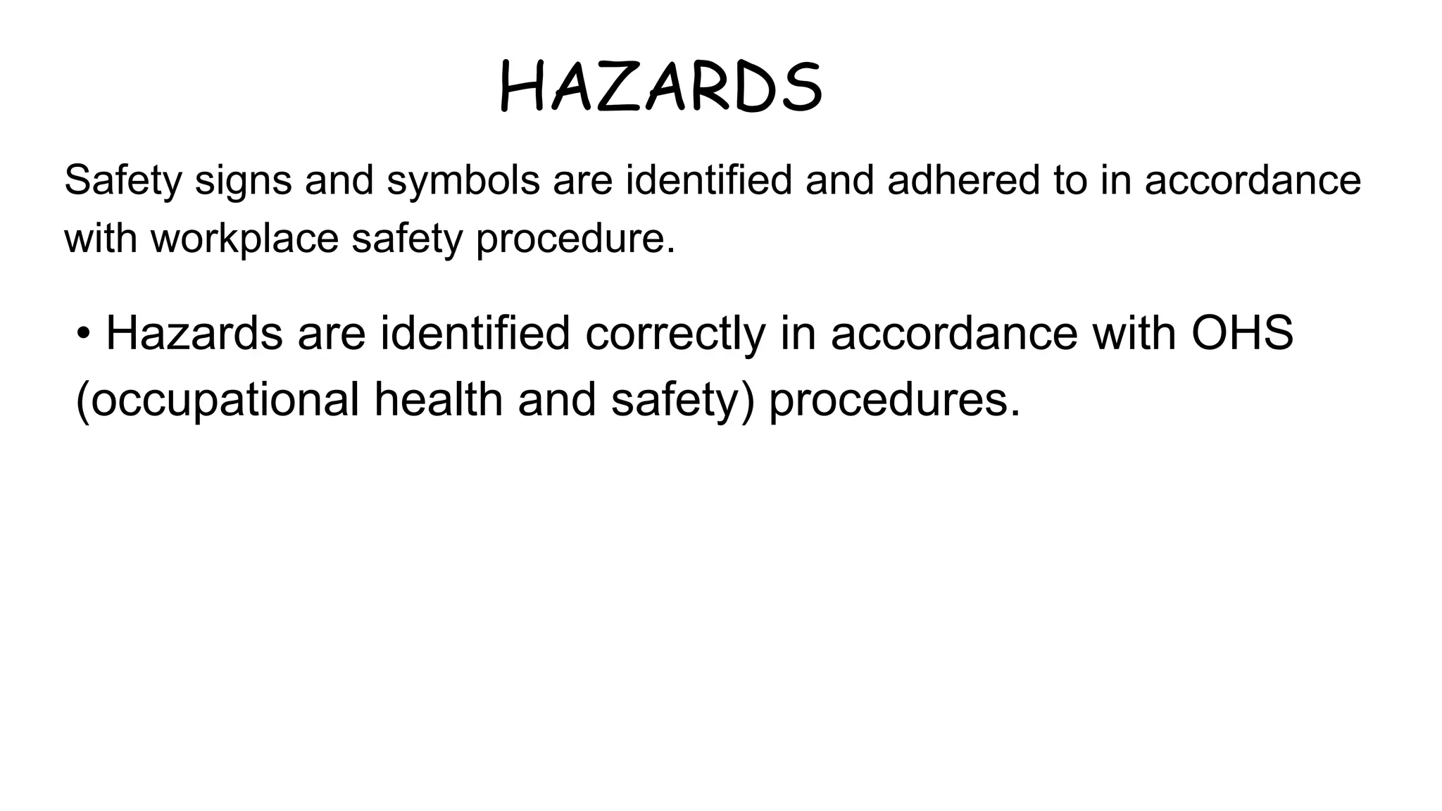 safety hazards for laboratory training area | PPTX