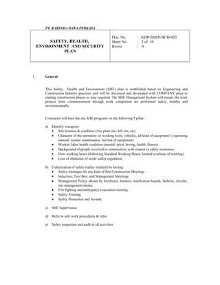 Safety health and environment | PDF