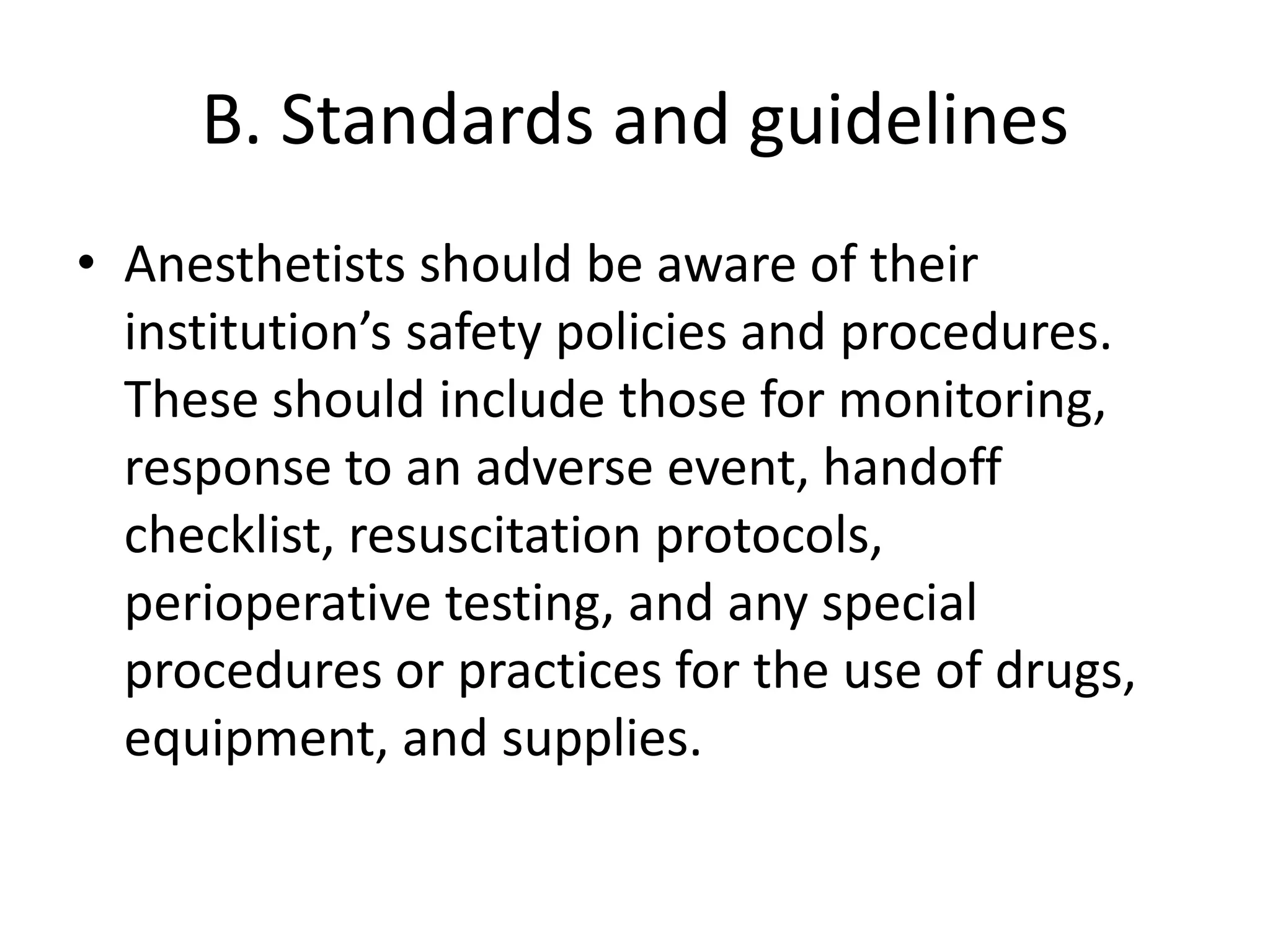 Safety in Anesthesia | PPTX