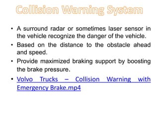Advance Safety Systems in automobile | PPTX
