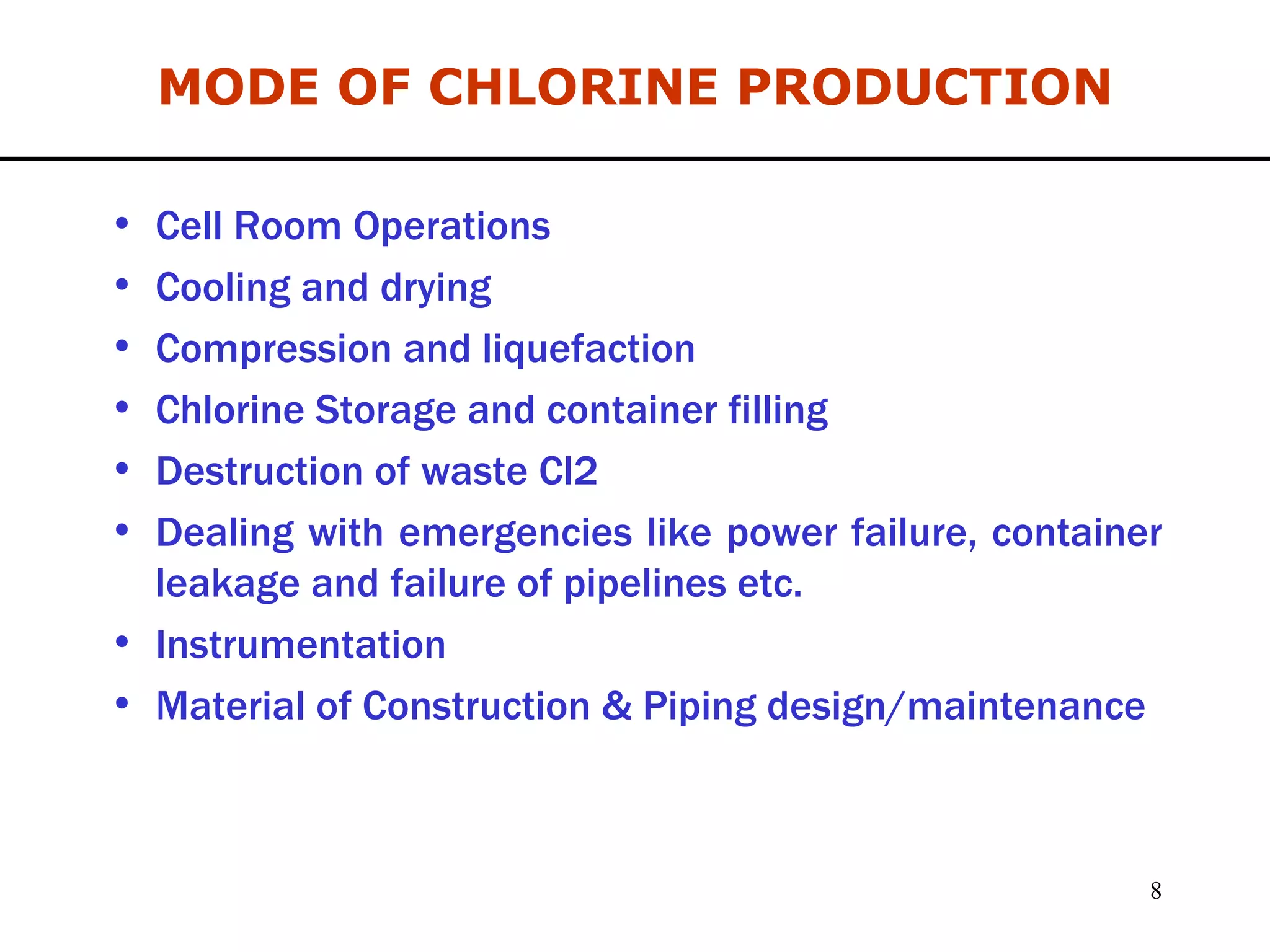 Safety in chlorine ppt | PPT