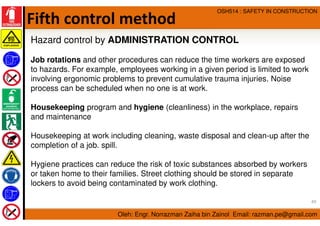 Occupational Safety and Health Management in Construction Industry ...