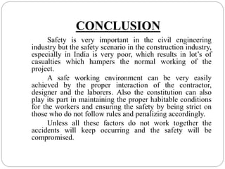 Safety in construction | PPTX