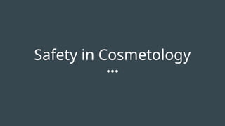 Safety in Cosmetology Power Point. Great for introduction to safety in ...