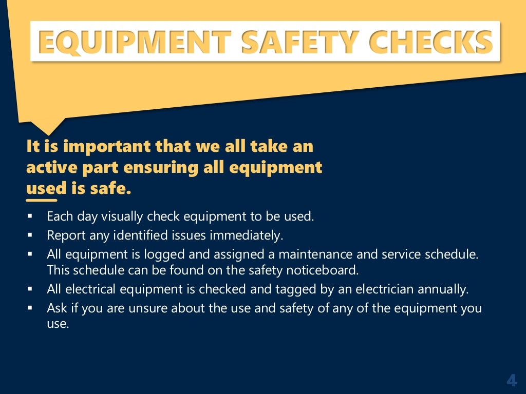 Safety induction presentation