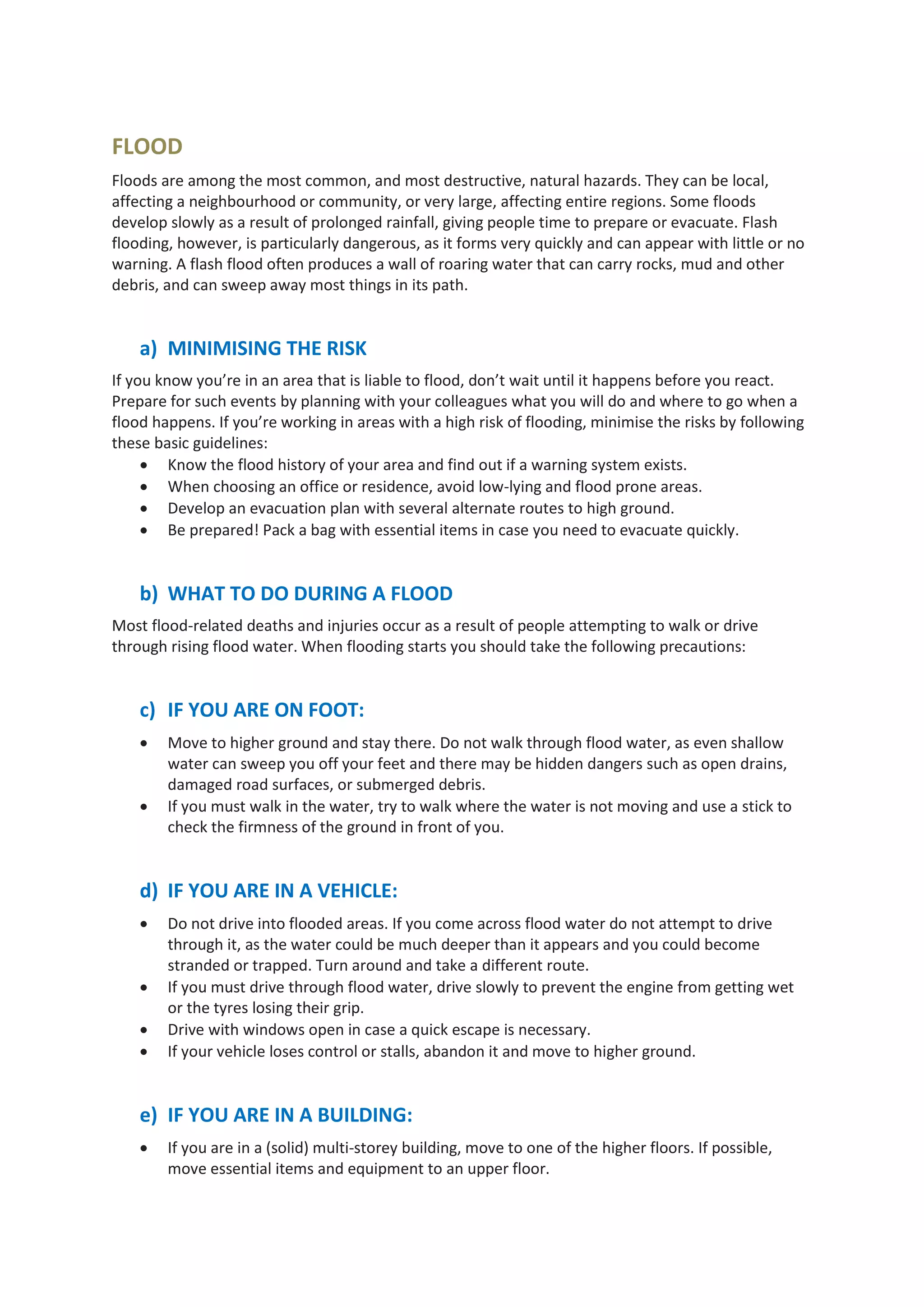 Safety in Flood | PDF