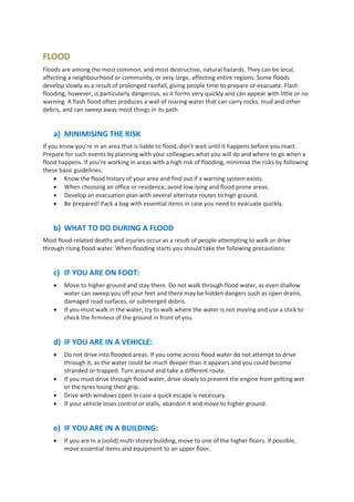 Safety in Flood | PDF