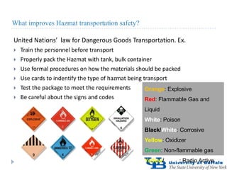 Safety in hazmat transportation | PPTX