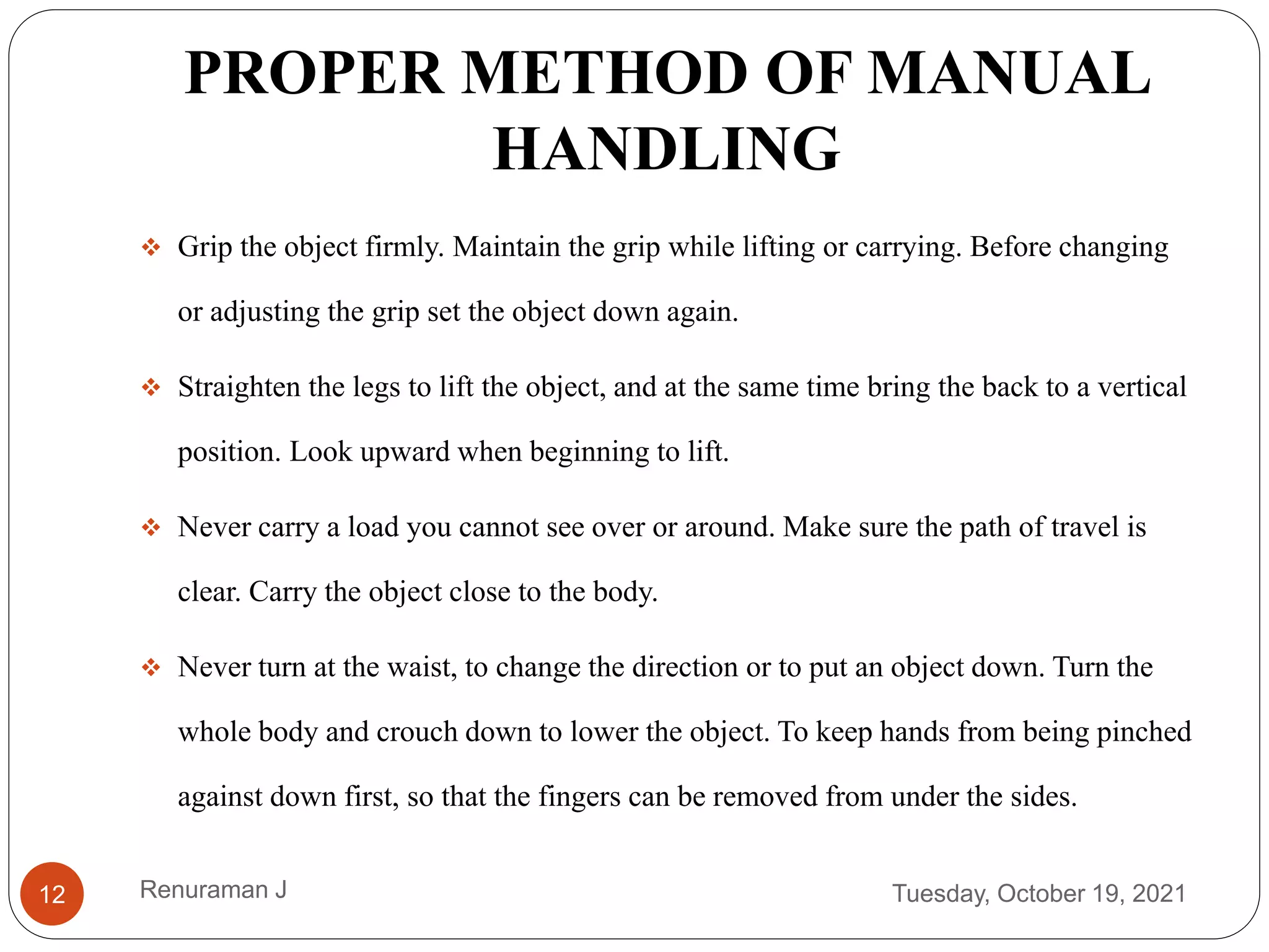 Safety in Material Handling | PPTX