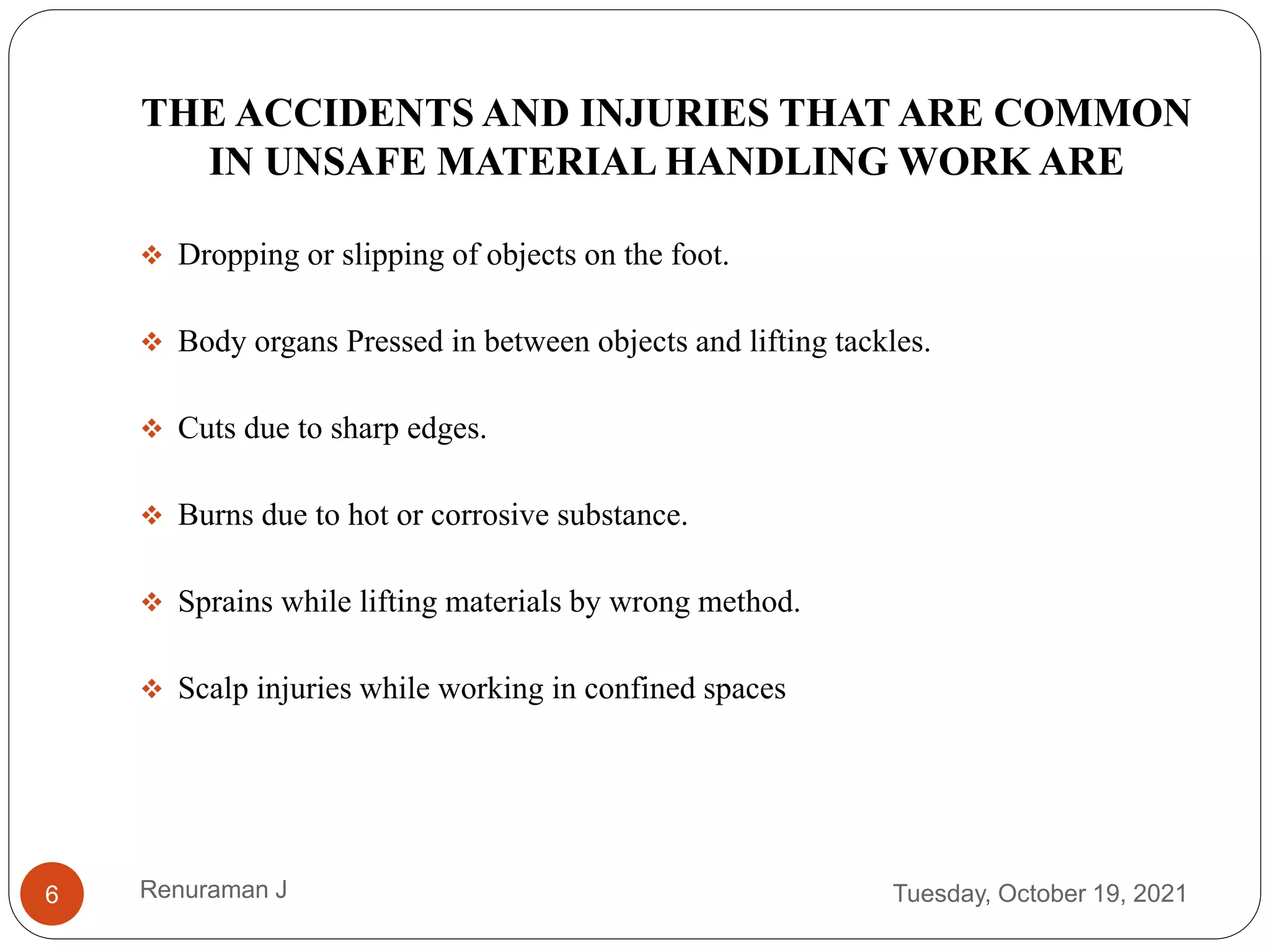Safety in Material Handling | PPTX