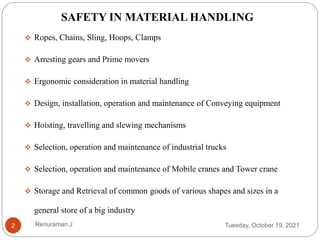 Safety in Material Handling | PPTX