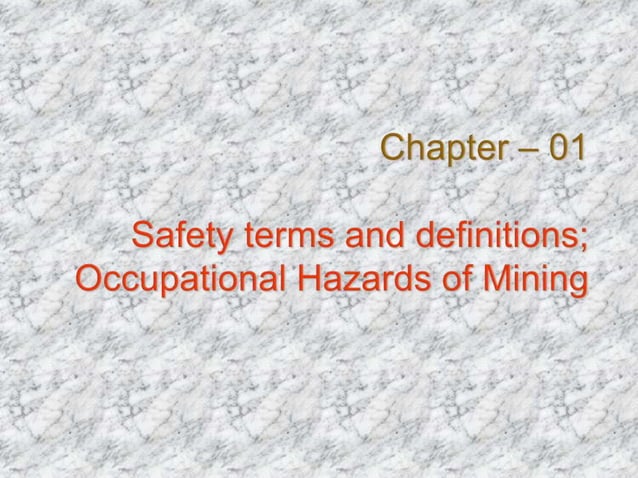 Safety in mines | PPT