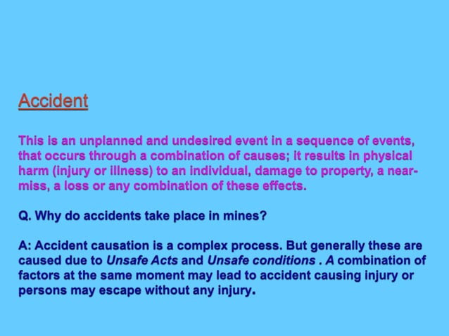 Safety in mines | PPT
