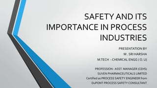 Process Safety, PSM in process industries | PPT