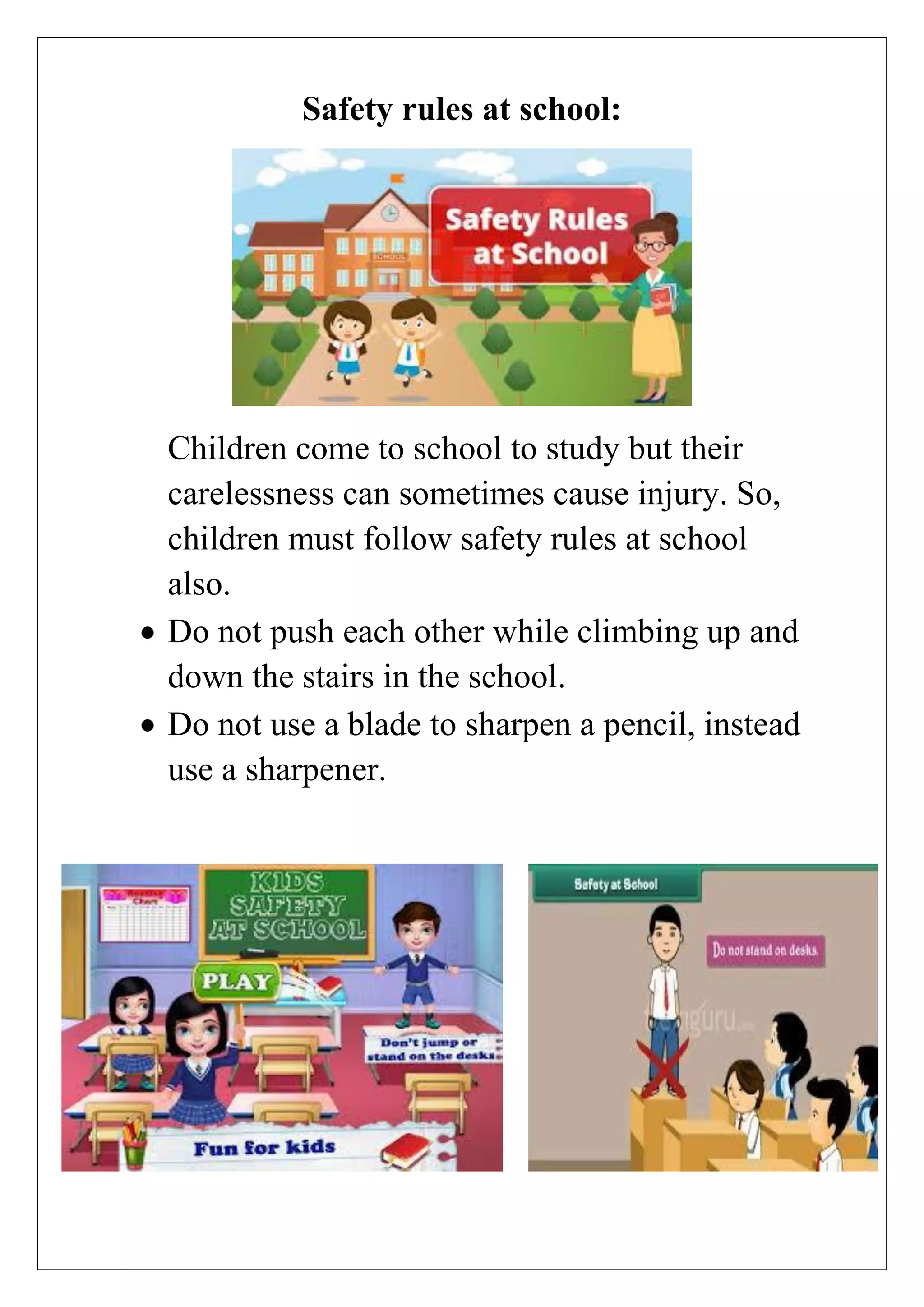 Safety in school | PDF