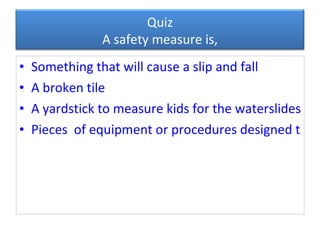 Waterpark Safety Inspection Training | PPT