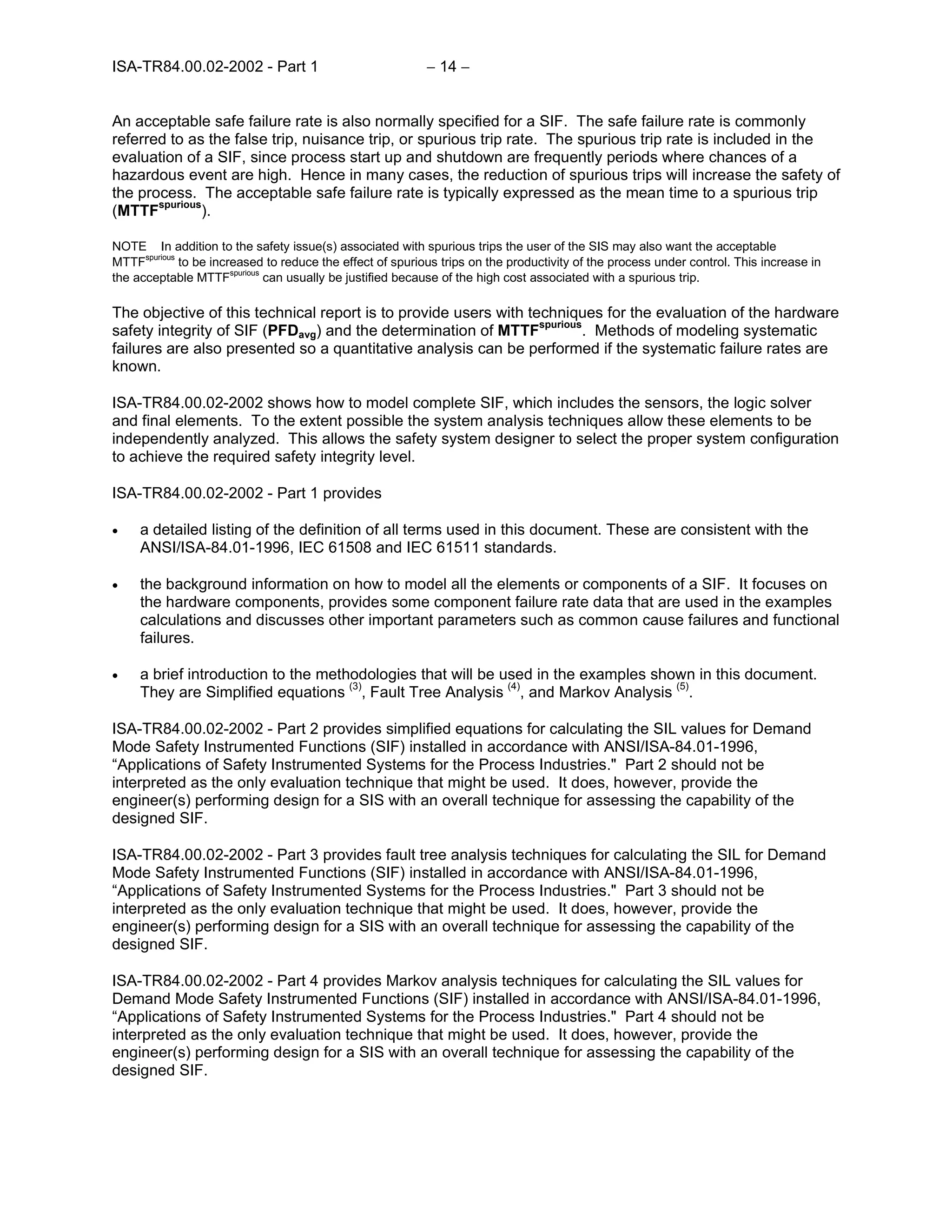 Safety instrumented functions (sif) safety integrity level (sil ...