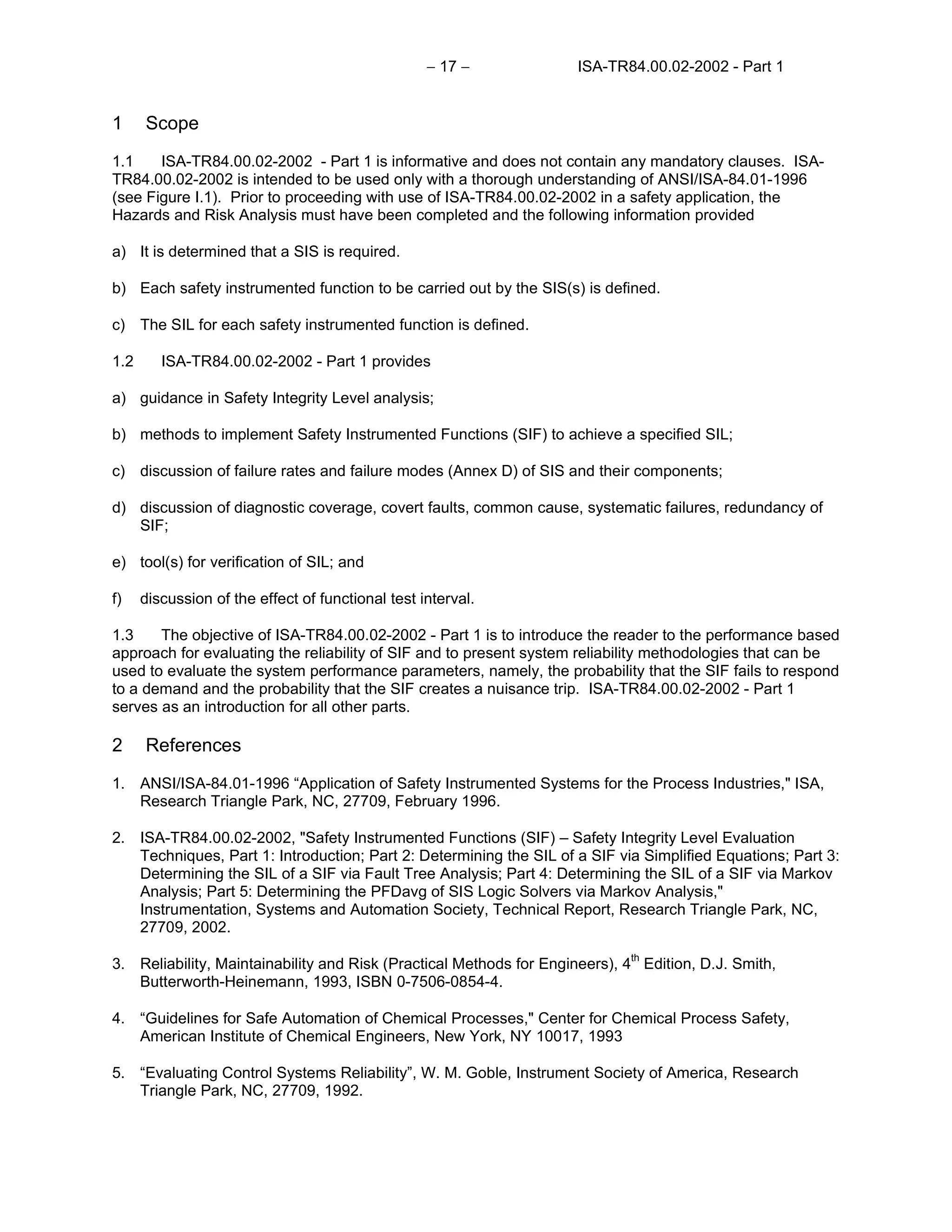 Safety instrumented functions (sif) safety integrity level (sil ...