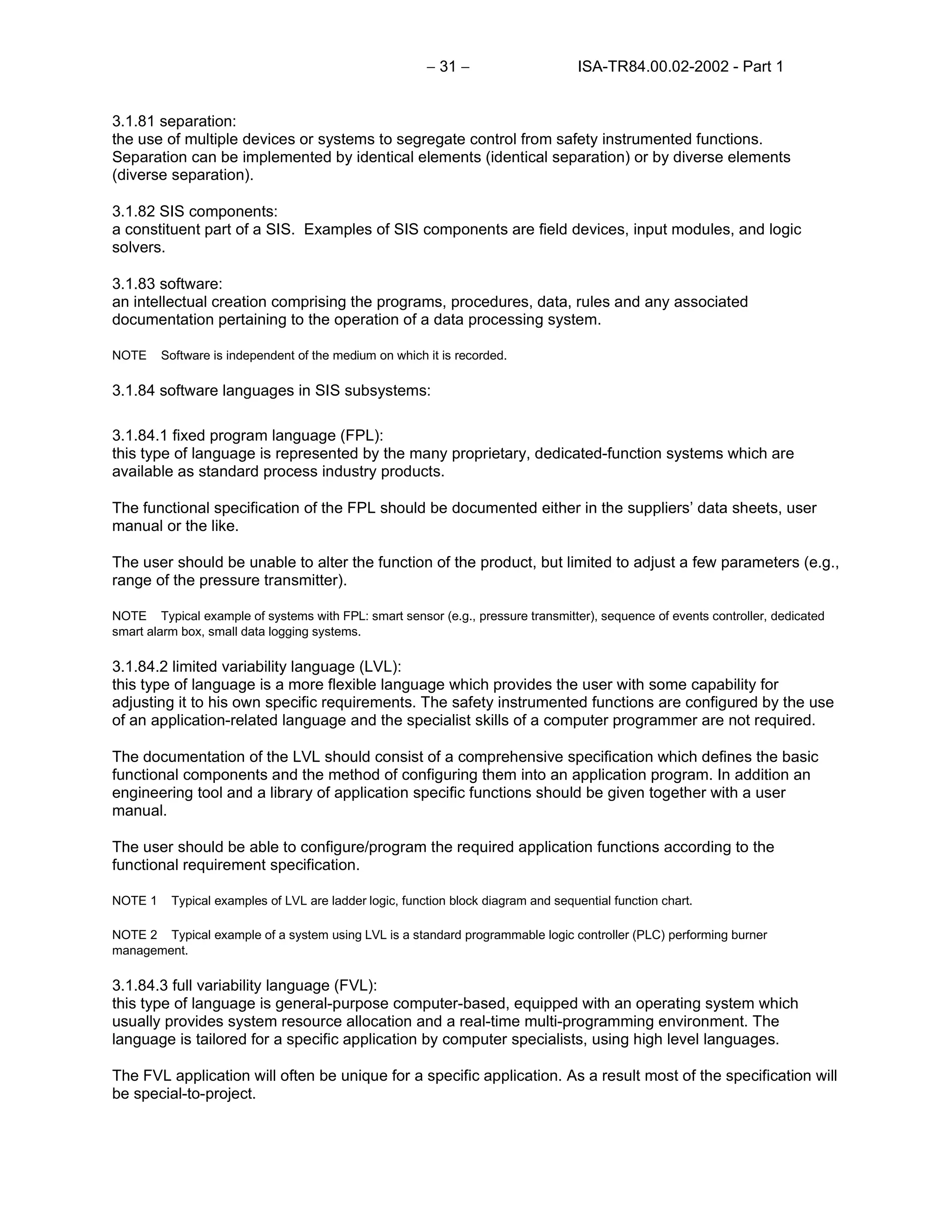 Safety instrumented functions (sif) safety integrity level (sil ...