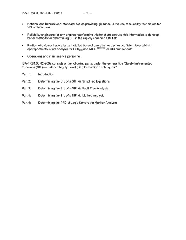 Safety instrumented functions (sif) safety integrity level (sil ...