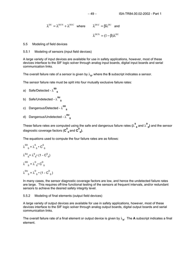 Safety instrumented functions (sif) safety integrity level (sil ...