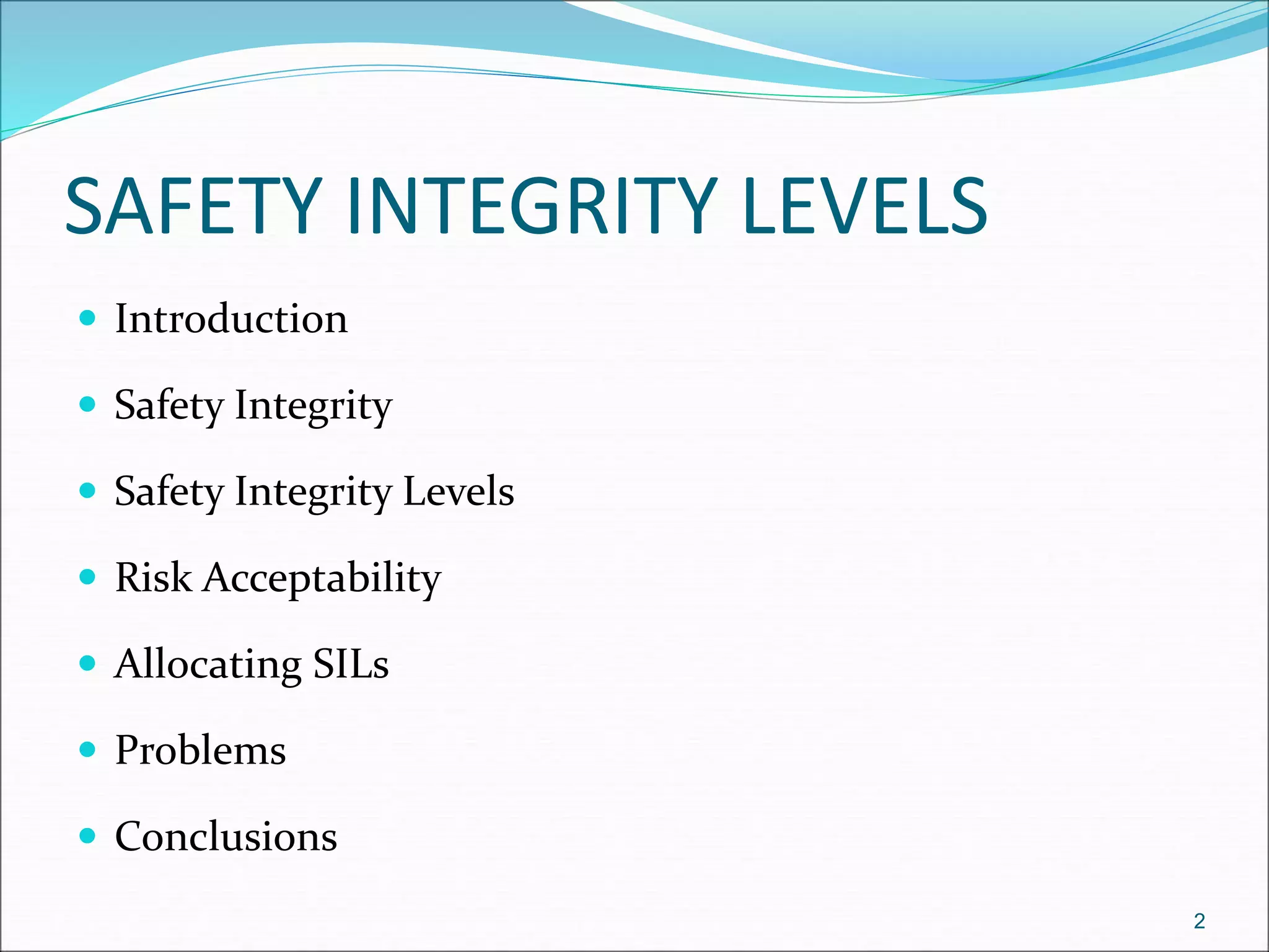 Safety integrity levels 04,09 | PPT