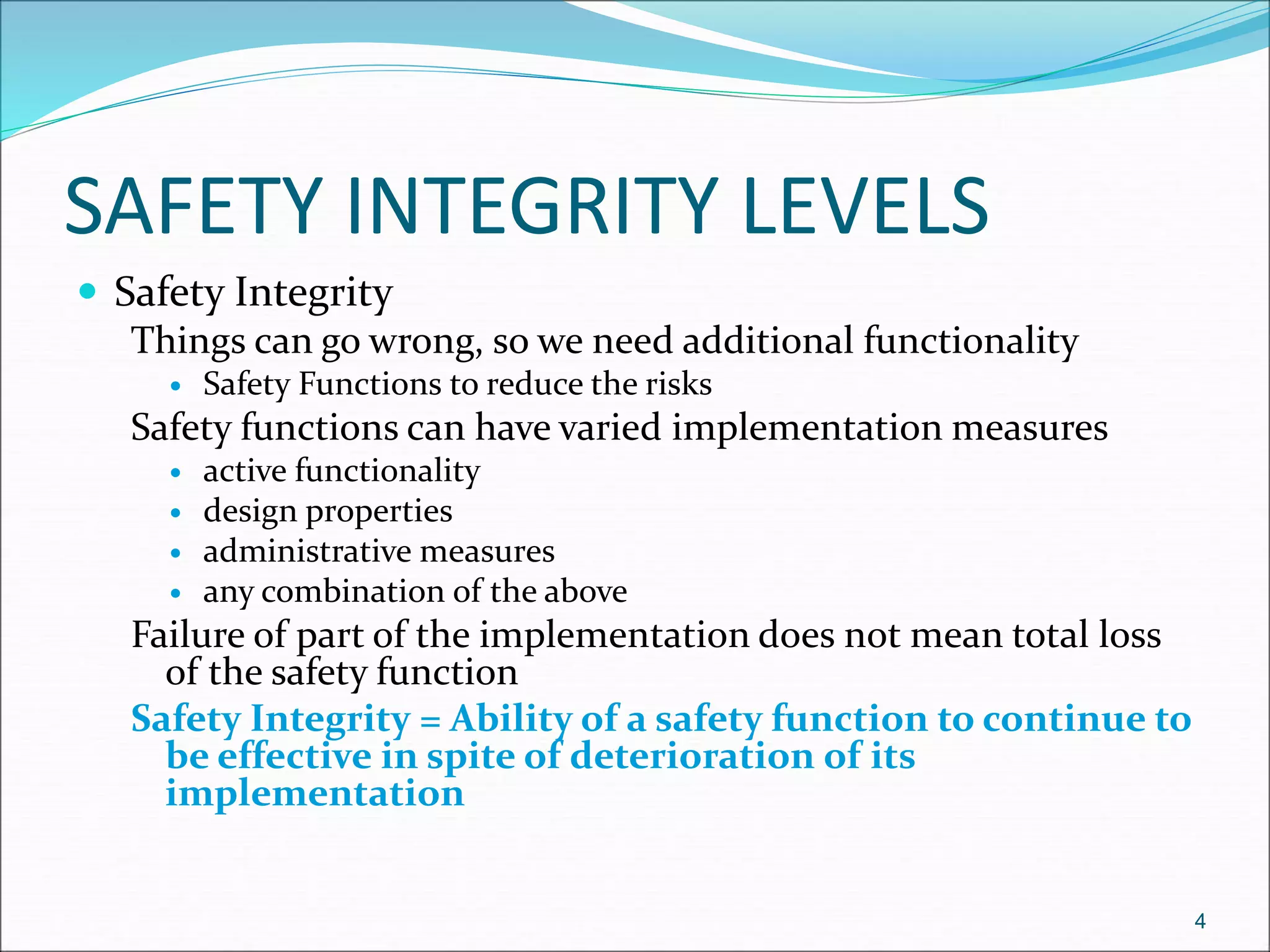 Safety integrity levels 04,09 | PPT