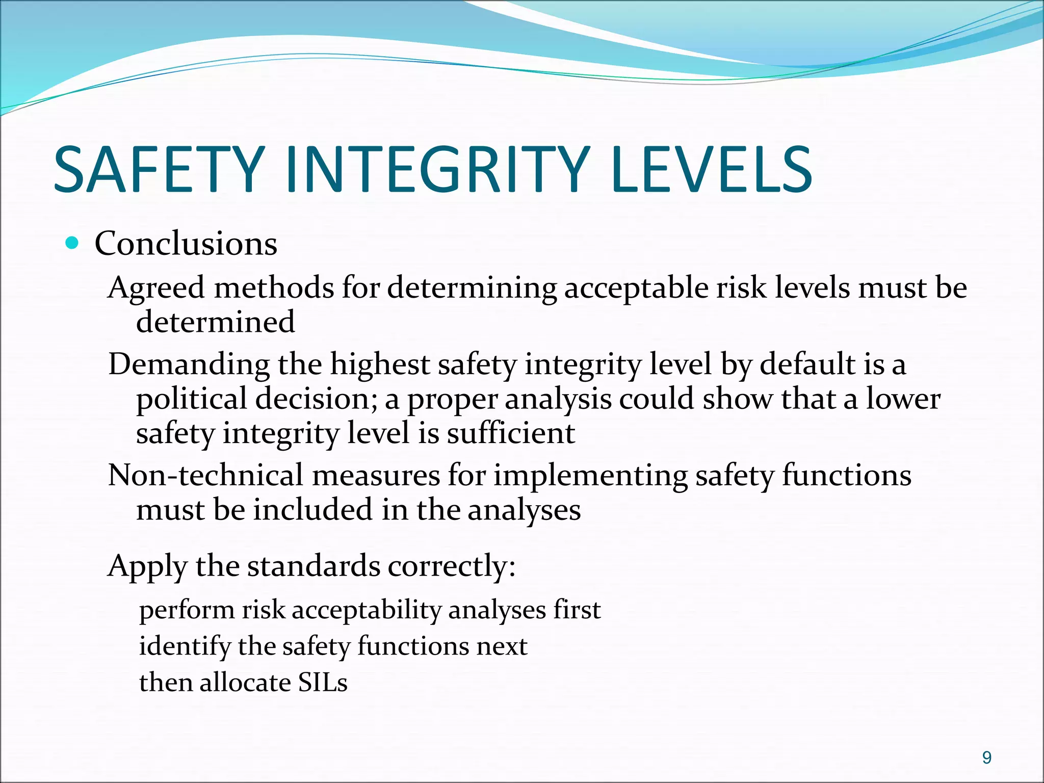 Safety integrity levels 04,09 | PPT