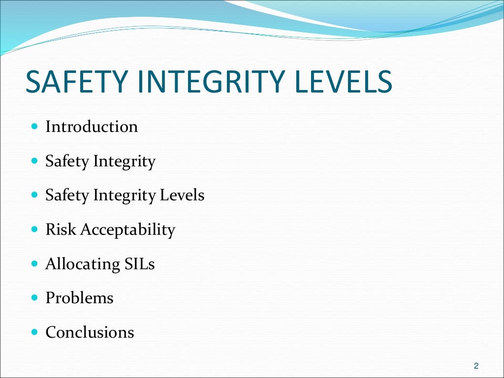 Safety integrity level explained - pofeye