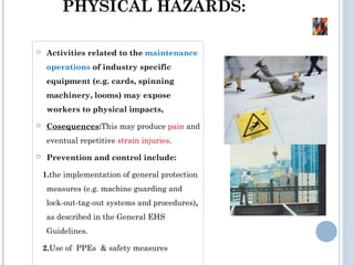 Health and Safety Issues in textile sector | PPT