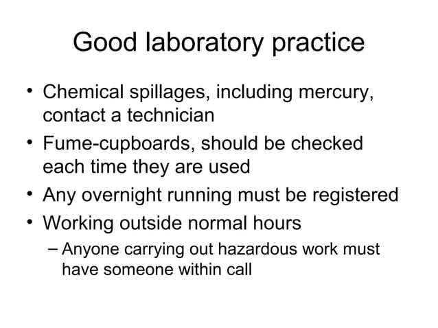 Safety in the laboratory | PPT | First Aid | Injuries