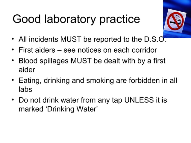 Safety in the laboratory | PPT | First Aid | Injuries