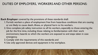 SAFETY IN THE WORKPLACE of production for operator | PPT