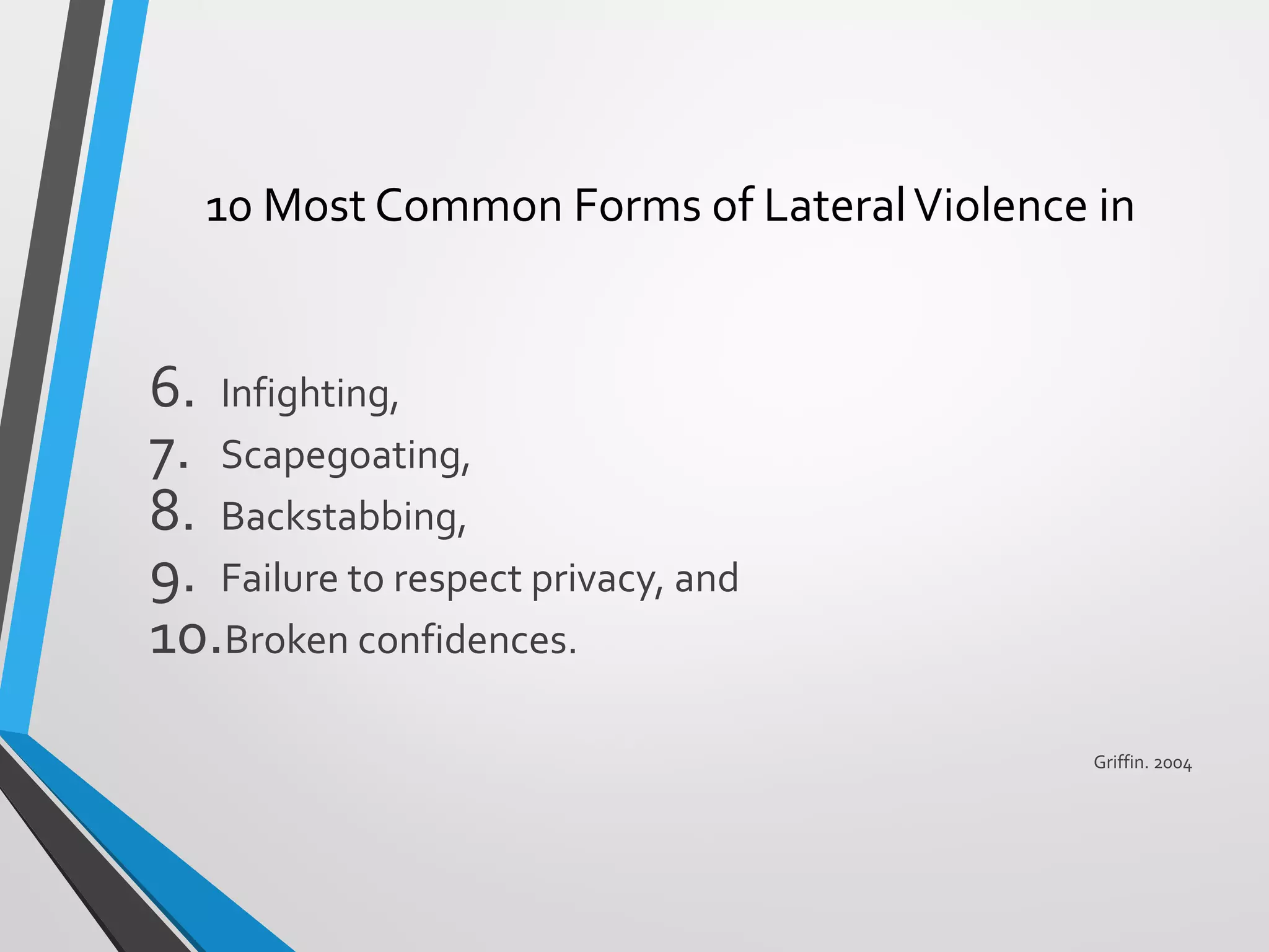 Safety in the workplace from Lateral Violence to Lateral Kindness ...