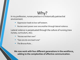 Safety in the workplace from Lateral Violence to Lateral Kindness ...