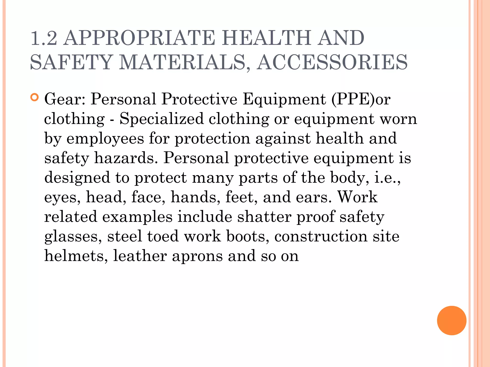 Safety in the workshop final | PPT