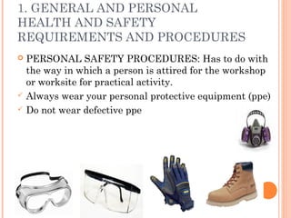 Safety in the workshop final | PPT